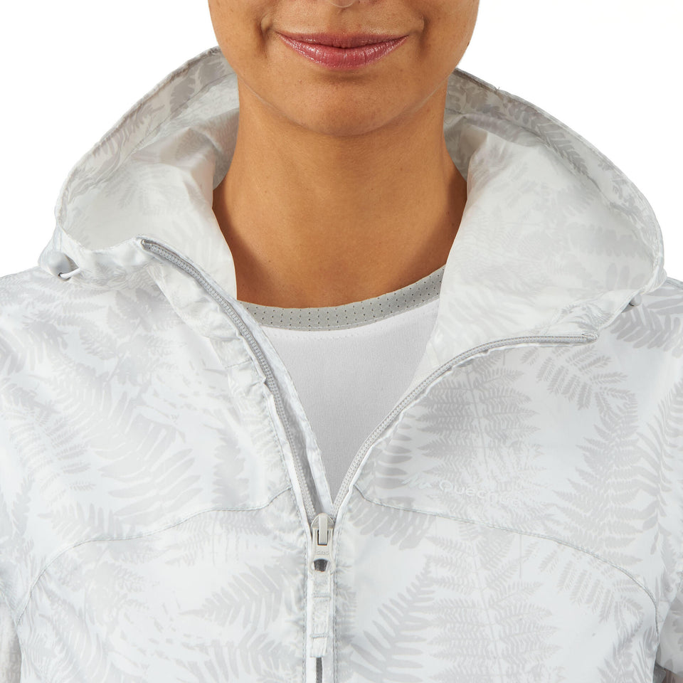 Quechua Women's Raincut Full Zip Windproof and Water-repellent Rain Ja ...