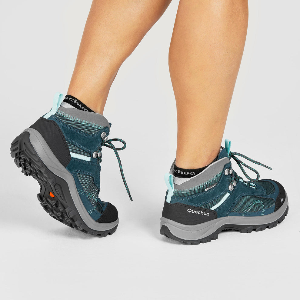 Quechua Women's MH100 Waterproof Mid Hiking Shoes – Decathlon