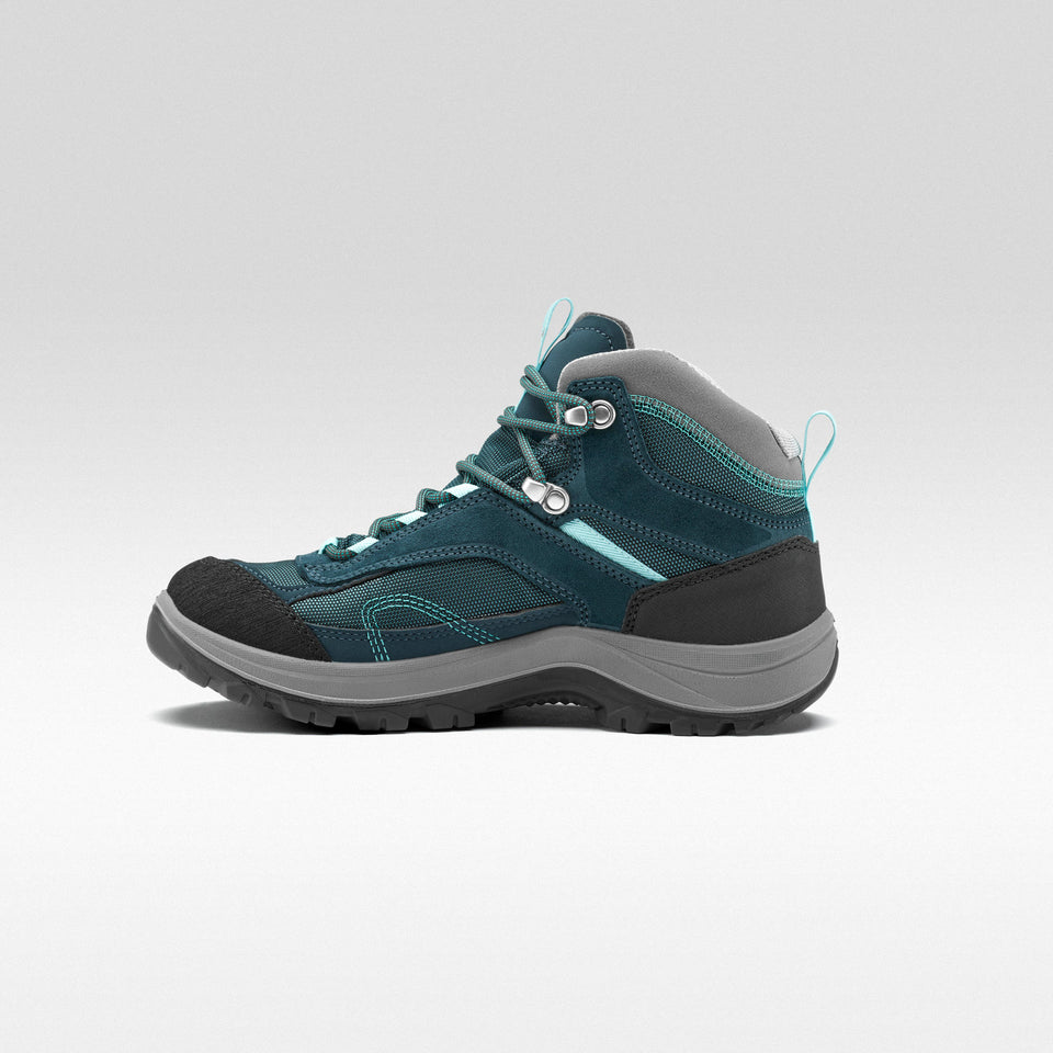 Quechua Women's MH100 Waterproof Mid Hiking Shoes | Decathlon