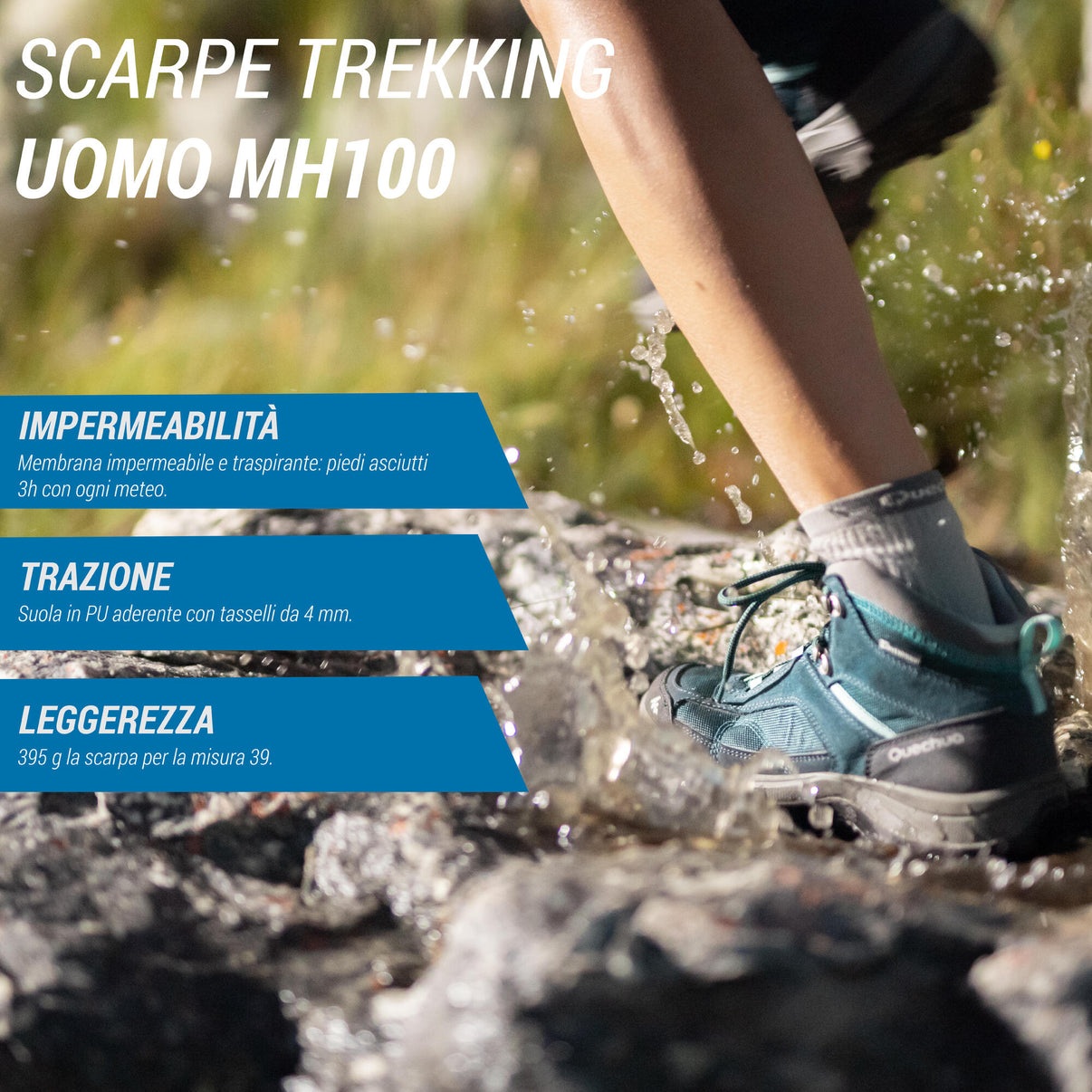 Quechua Women's MH100 Waterproof Mid Hiking Shoes – Decathlon