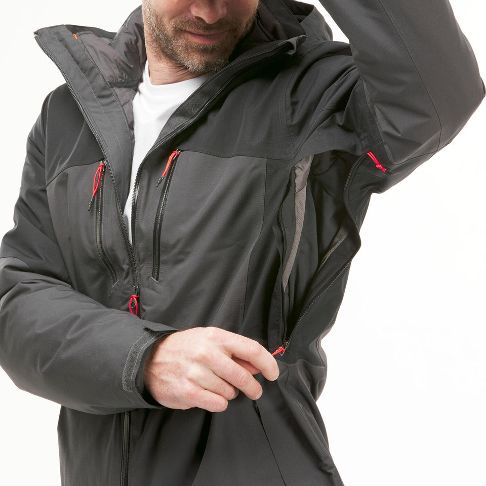 Forclaz Men's 3-in-1 Waterproof Travel Backpacking Jacket Travel 500 1 ...