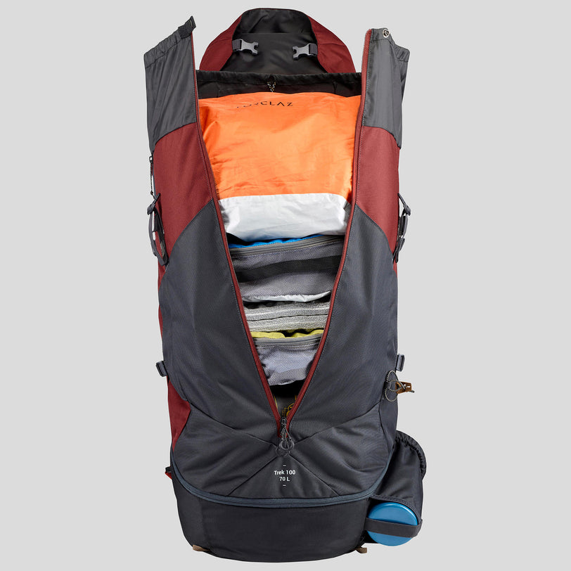 Forclaz Men's MT100 Easyfit 70 L Backpacking Pack | Decathlon