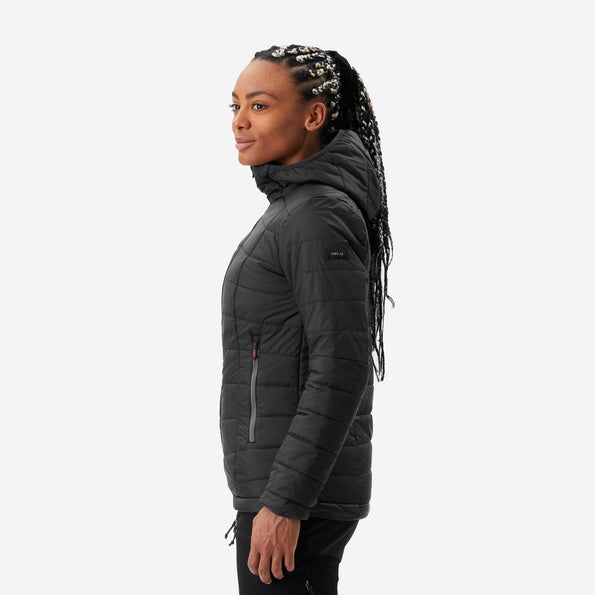 Forclaz Women's Mountain Backpacking Padded Jacket with Hood - MT100 2 ...