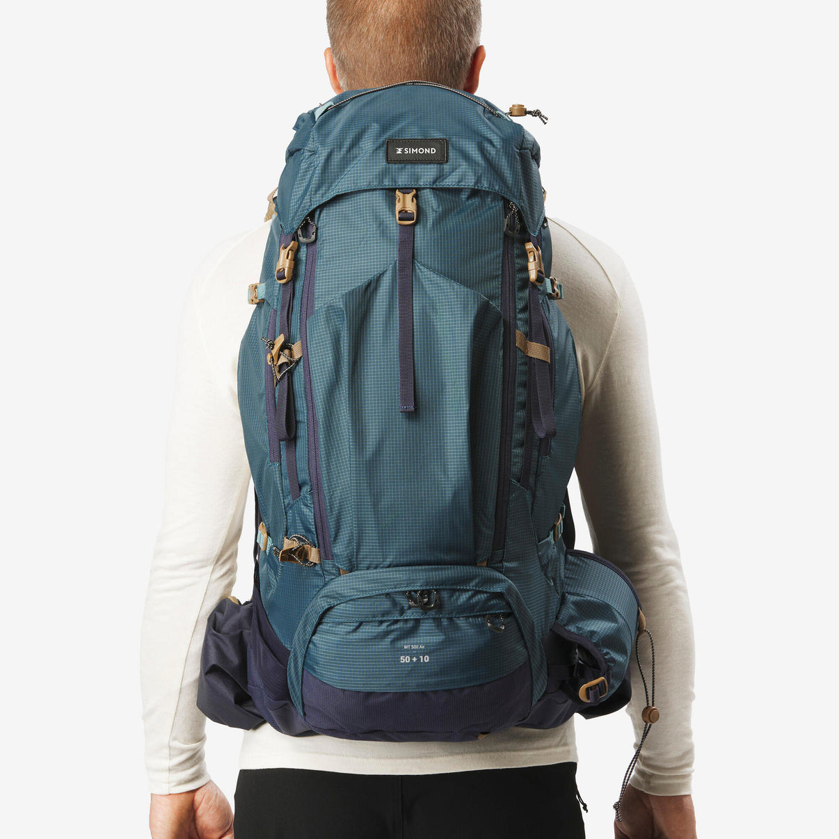 Simond Men's MT500 Air 50+10 L Backpacking Backpack – Decathlon