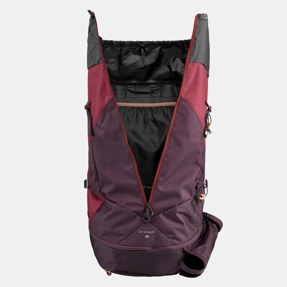 Forclaz Women's MT100 Easyfit 50 L Backpacking Pack | Decathlon