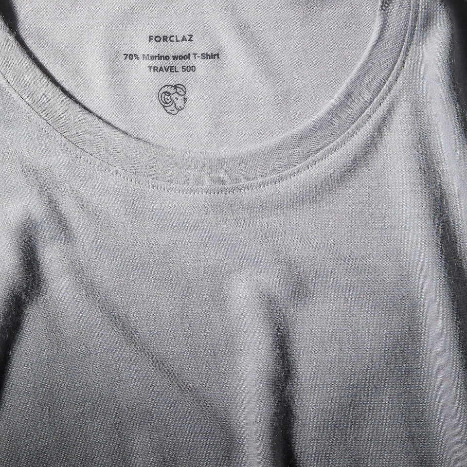 Forclaz Men's Travel 500 Merino Wool T-Shirt | Decathlon