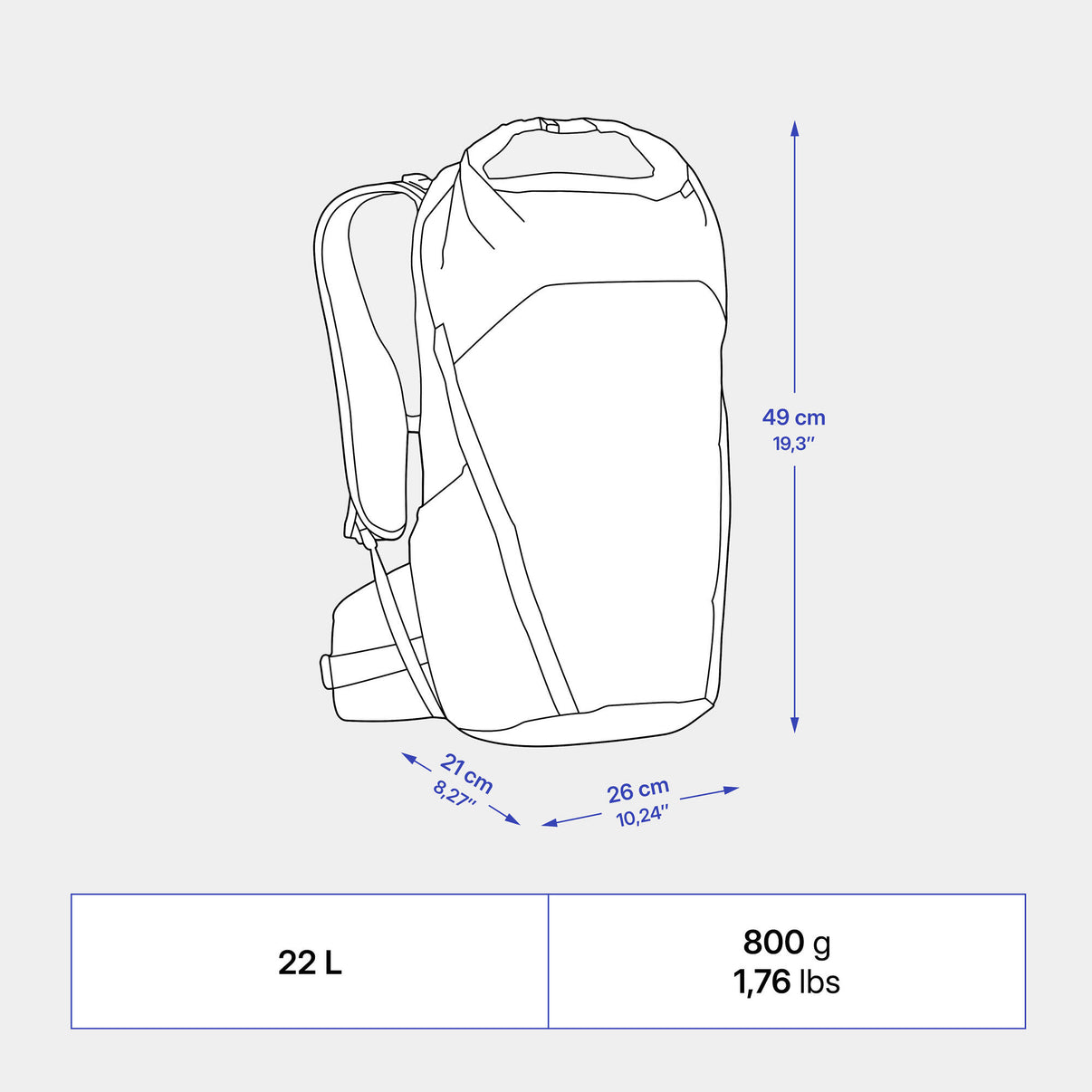 Quechua MH500 22L Lightweight Hiking Backpack – Decathlon