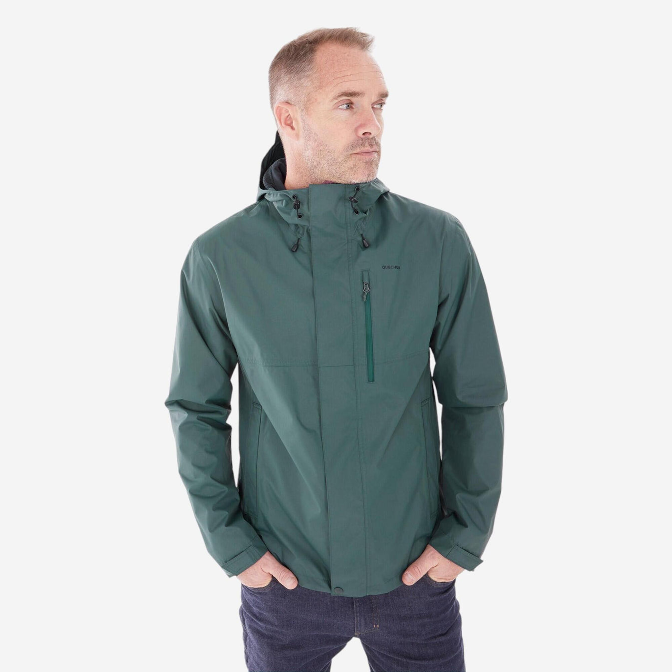 Quechua Men's NH500 Imper Waterproof Rain Jacket – Decathlon