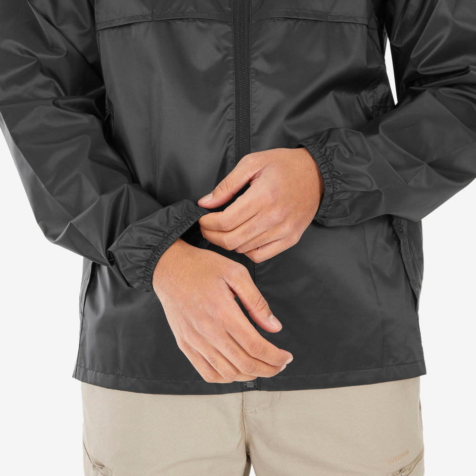 Quechua Men's Raincut Fullzip Waterproof Rain Jacket | Decathlon