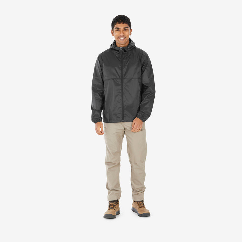 Quechua Men's Raincut Fullzip Waterproof Rain Jacket | Decathlon