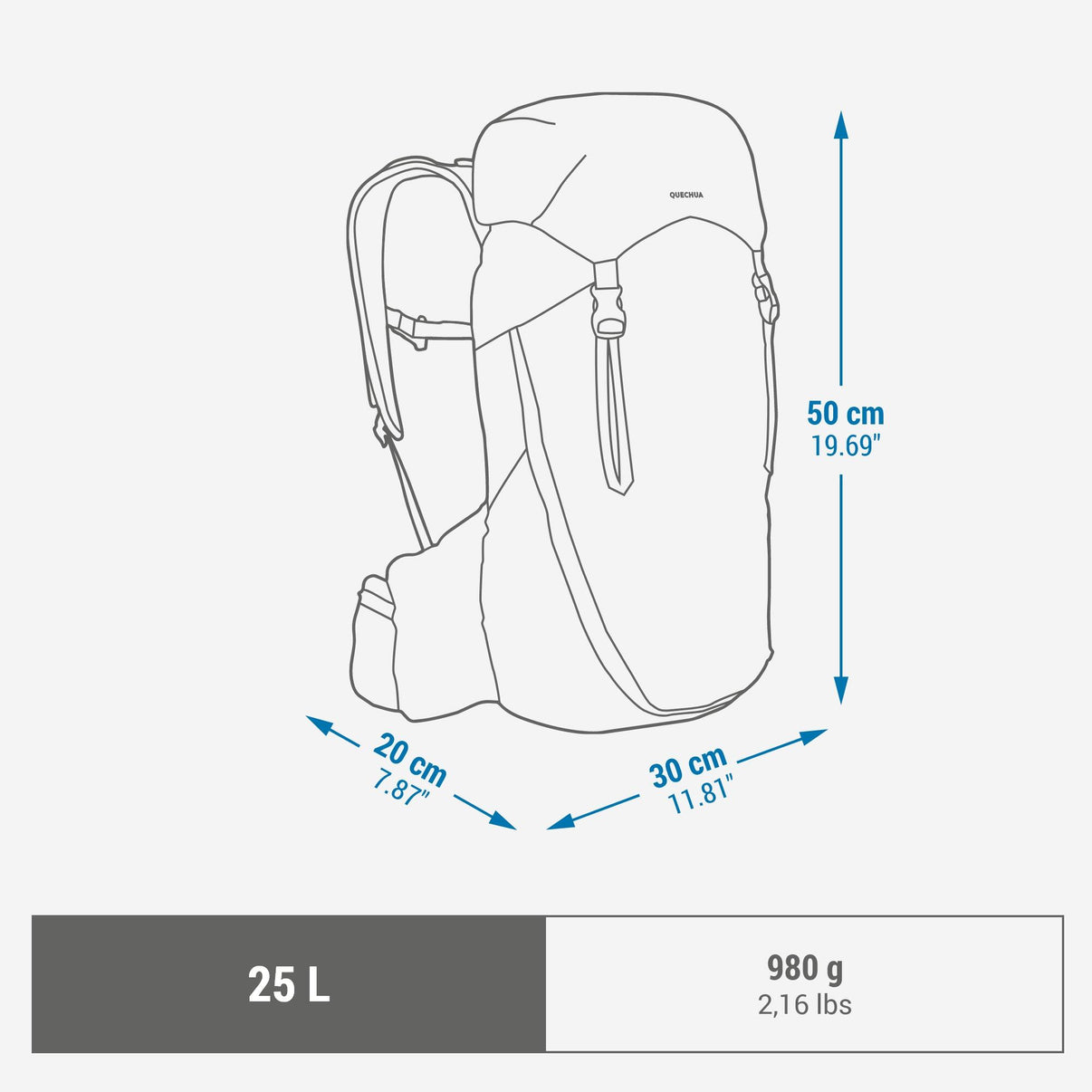 Quechua MH900 25 L Hiking Backpack – Decathlon