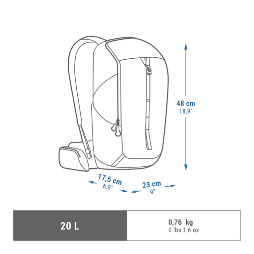 Quechua MH100 20L Hiking Backpack | Decathlon