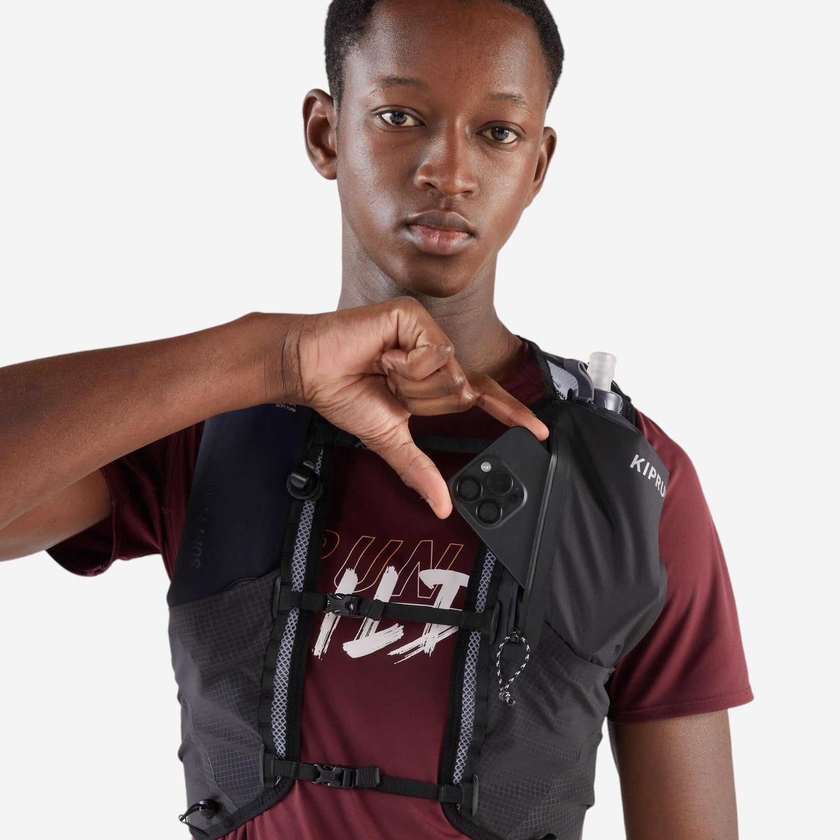 Kiprun 10L Running Hydration Vest - 1L Water Bladder Included – Decathlon