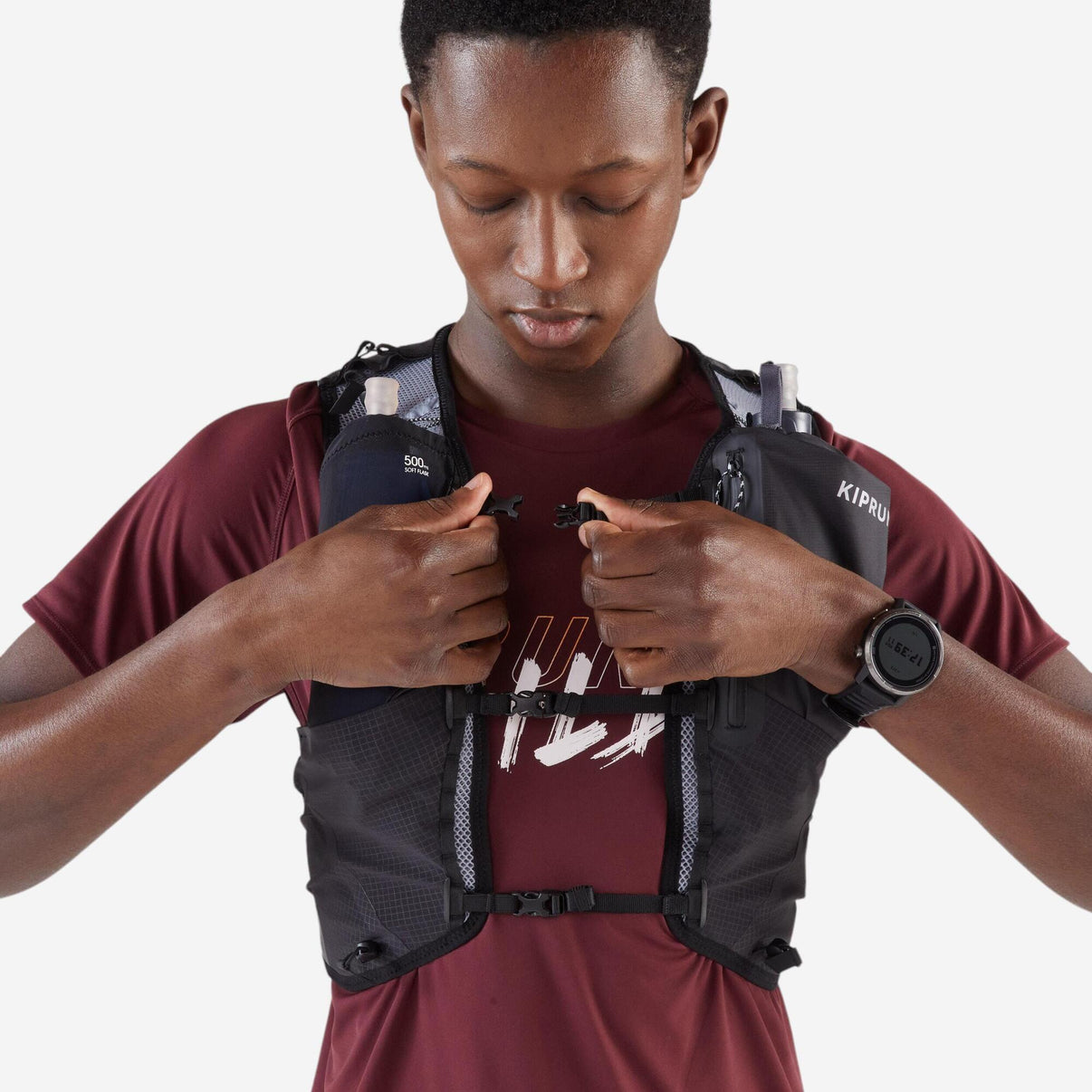 Kiprun 10L Running Hydration Vest - 1L Water Bladder Included – Decathlon