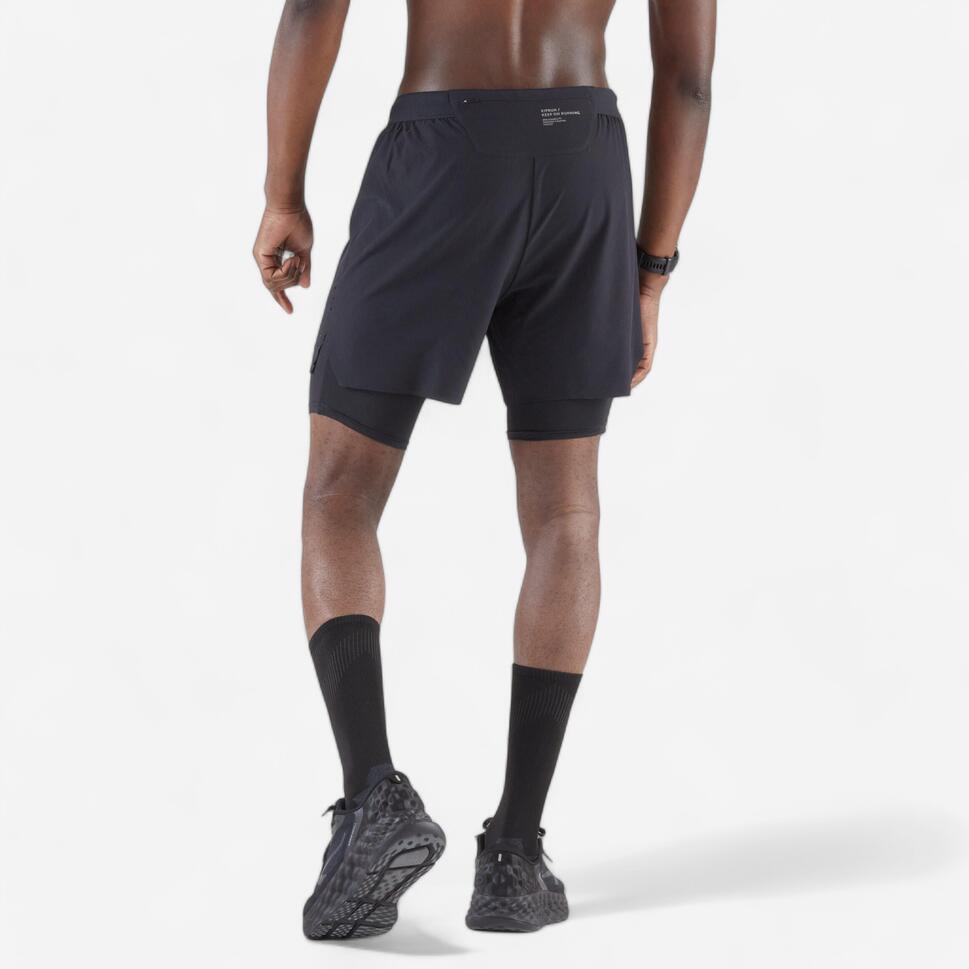 Kiprun Men's Run 500 2-in-1 Compression Running Shorts – Decathlon
