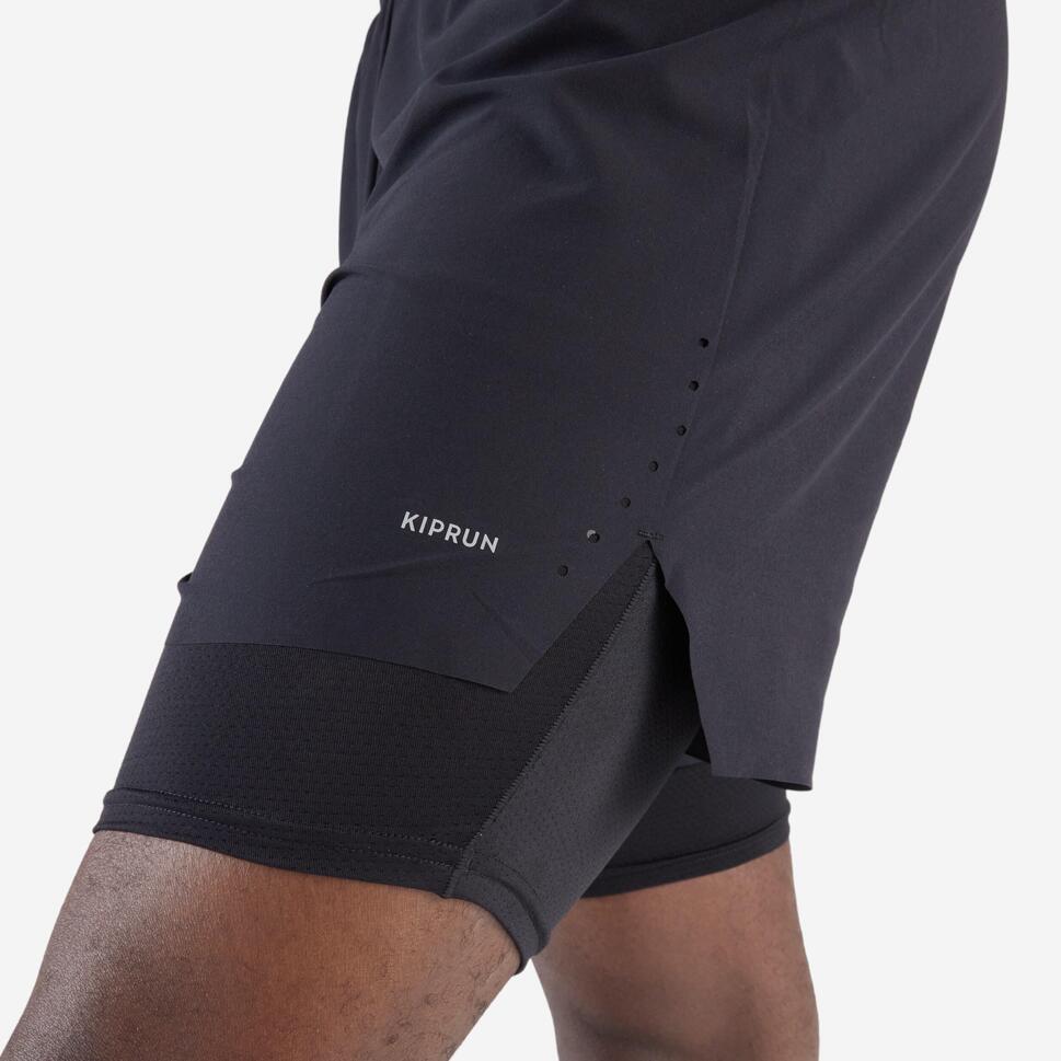 Kiprun Men's Run 500 2-in-1 Compression Running Shorts – Decathlon